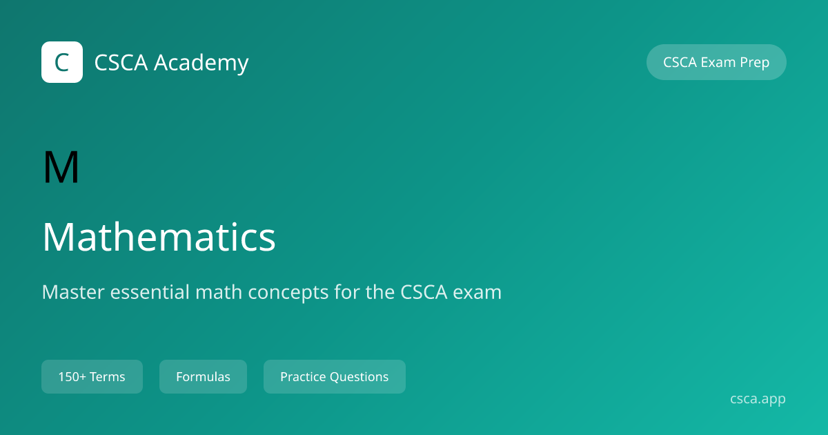 CSCA Math 2025 - 10 Official Syllabus Topics & Formulas | CSCA Academy